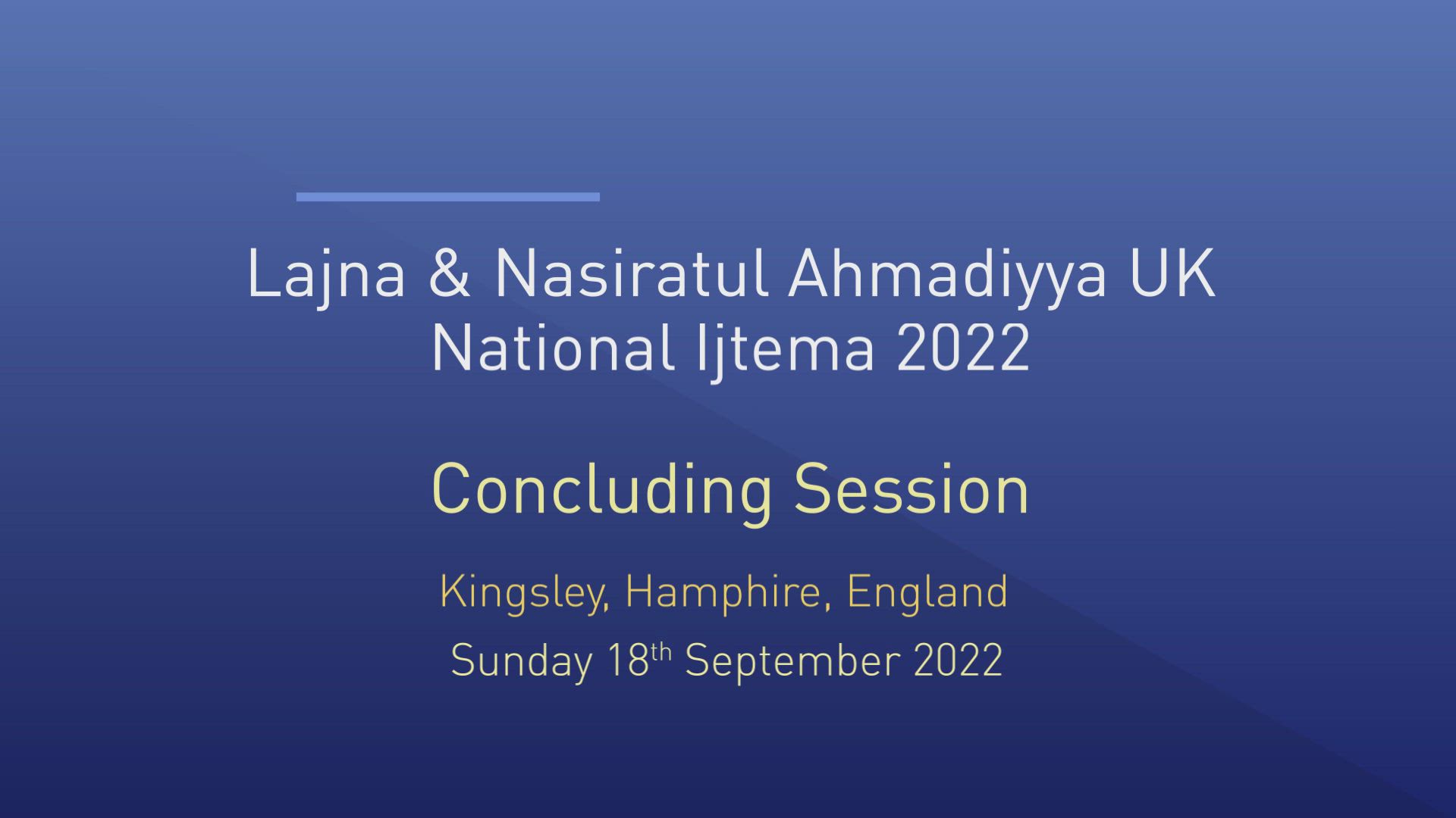 Live Address At Lajna Ijtema UK 2022 MTA Live Address At Lajna Ijtema UK 2022 MTA